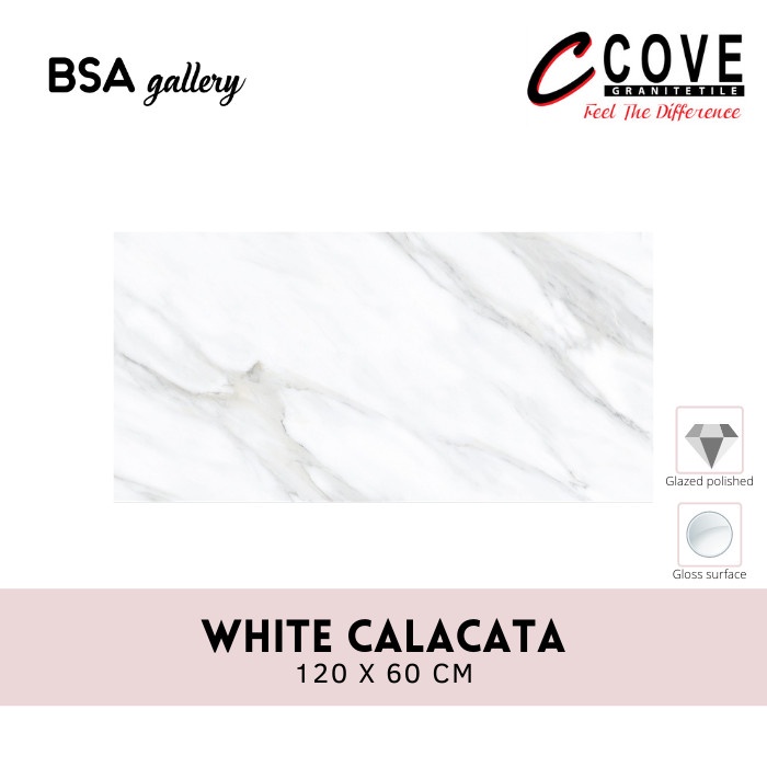 Jual GRANIT COVE 120X60 WHITE CALACATA / GRANITE TILE 60X120 LANTAI DINDING | Shopee Indonesia
