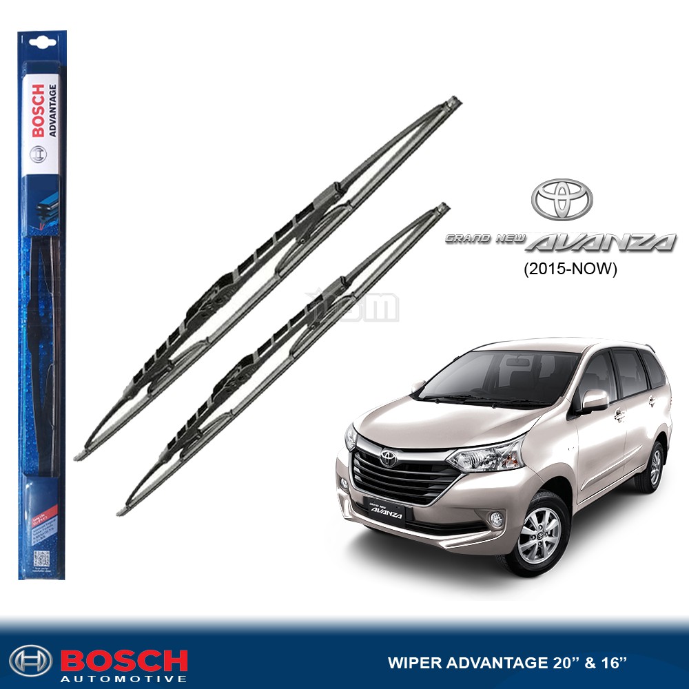 Jual Bosch Advantage / Karet Wiper Mobil Toyota Grand New Avanza 20" dan 16" (Sepasang) / Wiper ...