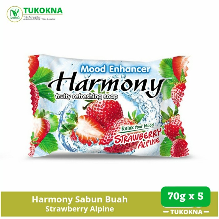 Jual Harmony Sabun Buah Strawberry 70g (5 pcs) | Shopee Indonesia