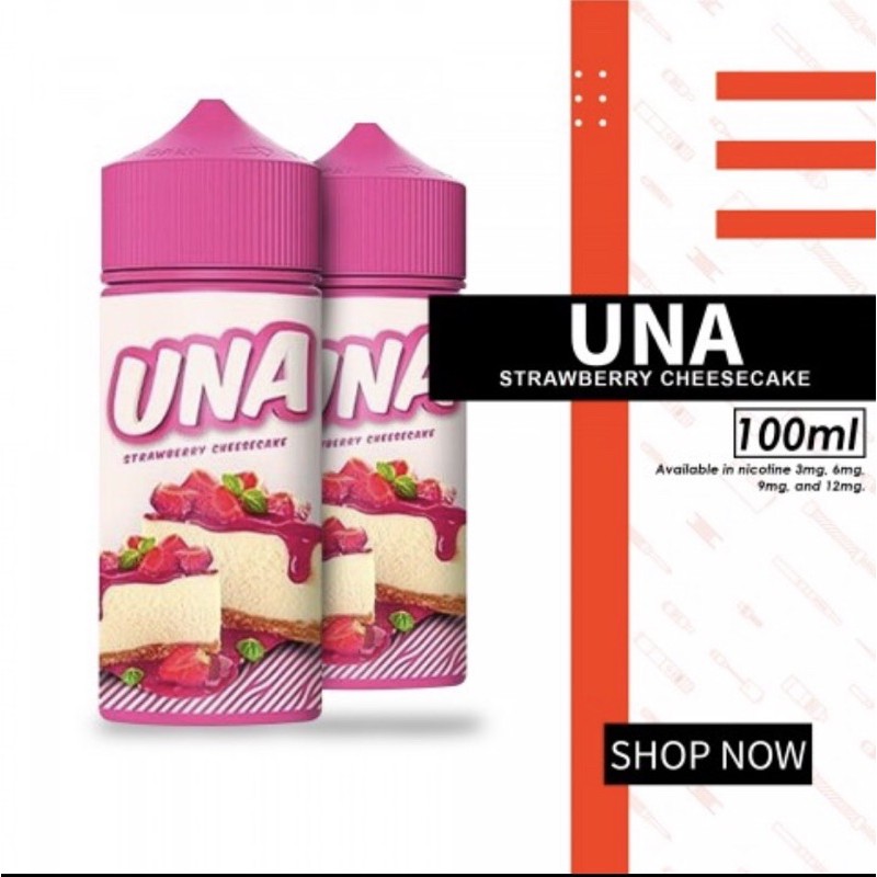 Jual liquid una strawberry 3/6/9mg 100ml cukai | Shopee Indonesia
