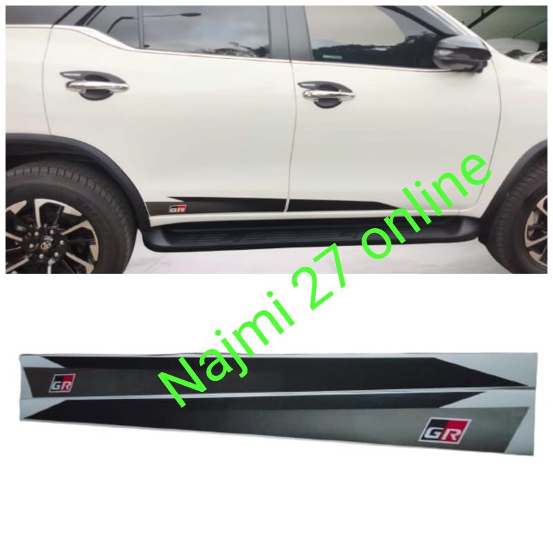 Jual satu set striping body samping Fortuner 2022 GR | Shopee Indonesia