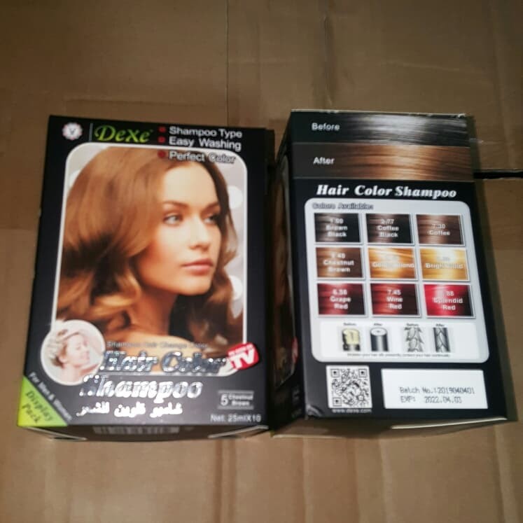 Jual Shampo Semir Rambut warna Coklat merk Dexe Hair Color Shampoo ...