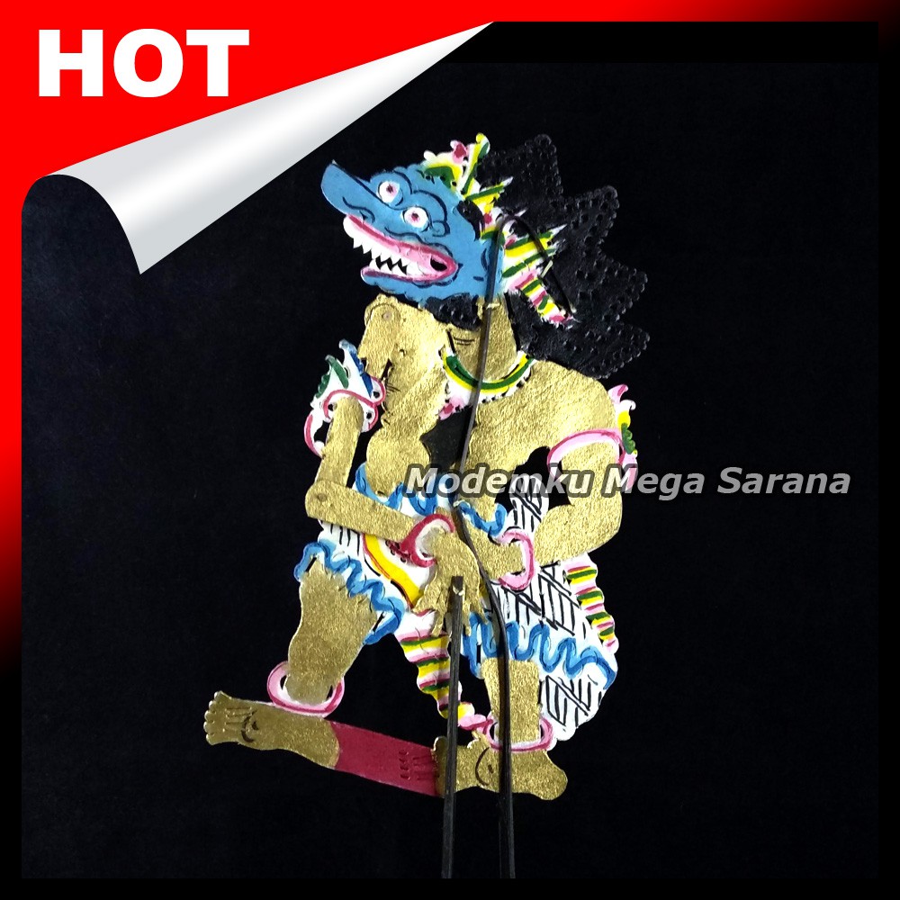 Jual Wayang Kulit Kidangan Buto 30cm - Biasa Gagang Bambu | Shopee ...
