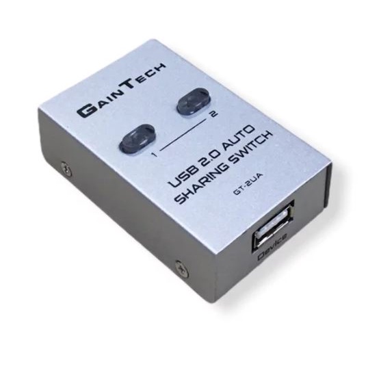 Jual Usb 2.0 switch auto gaintech 2 port sharing for universal printer gt-2ua - Usb2.0 switcher ...