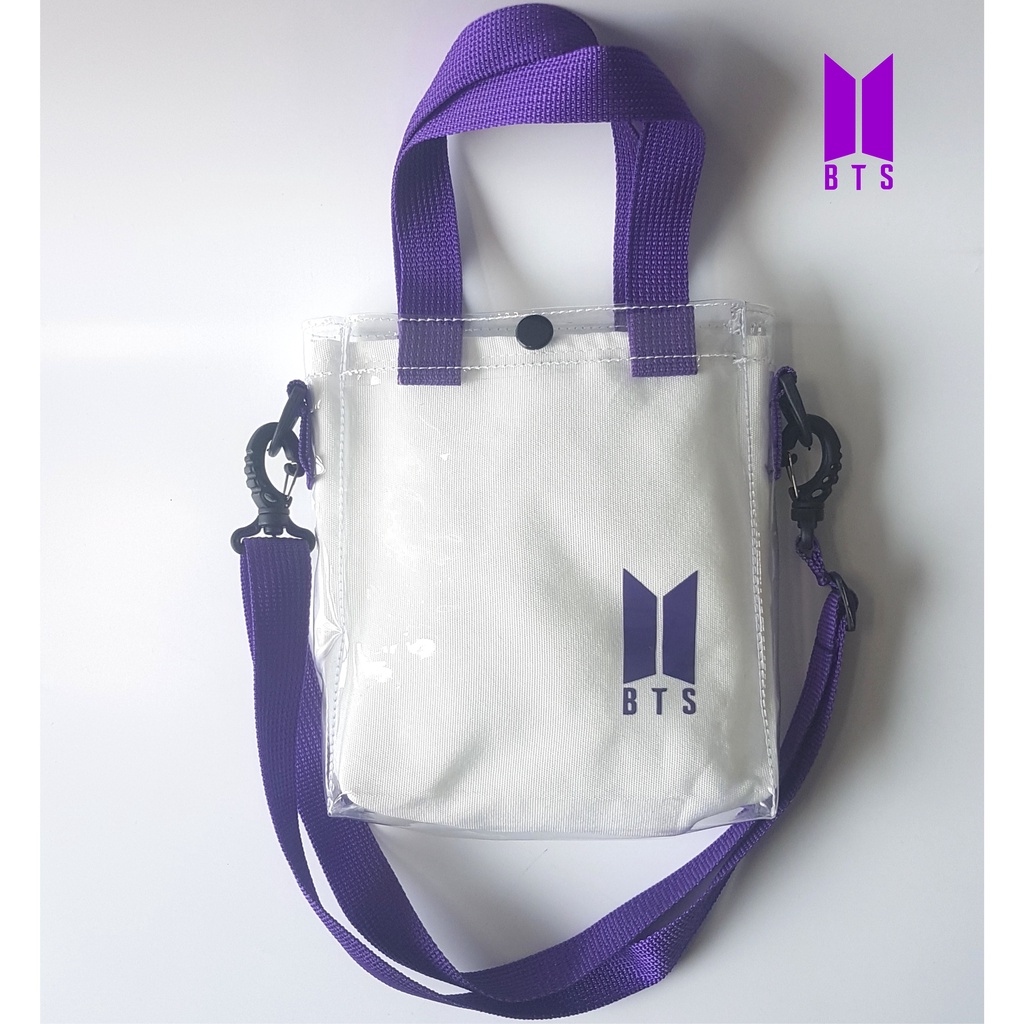 Jual TAS BTS SELEMPANG SLING BAG KANVAS MIKA TALI PANJANG DAN PENDEK ...