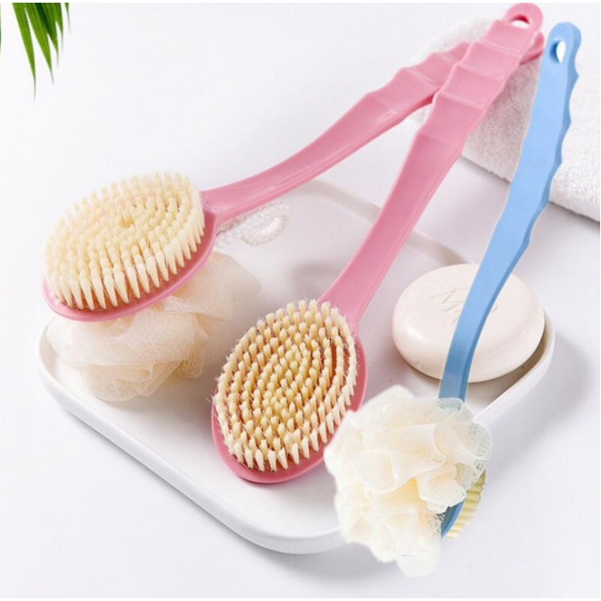 Jual SG12 - Sikat Badan Punggung 2 in 1 Tongkat Sikat Mandi Spons Busa ...