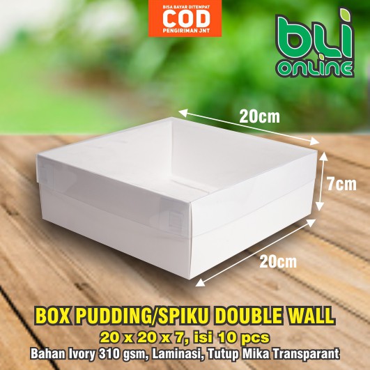 Jual Box Pudding 20 x 20 x 7 isi 10pcs / Dus Pudding / Kotak Pudding ...