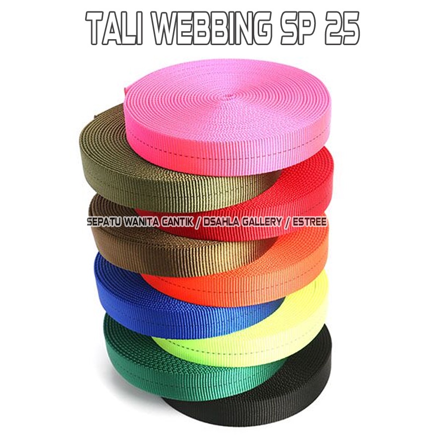 Jual Tali Webbing 2.5cm Tebal Tabular Hammock Tas Nylon Tali Sling Belt ...