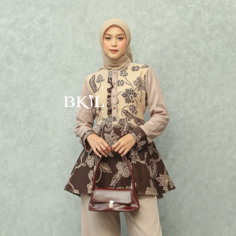 Jual KANTHIL Batik Wanita Modern Vina Blouse | Shopee Indonesia
