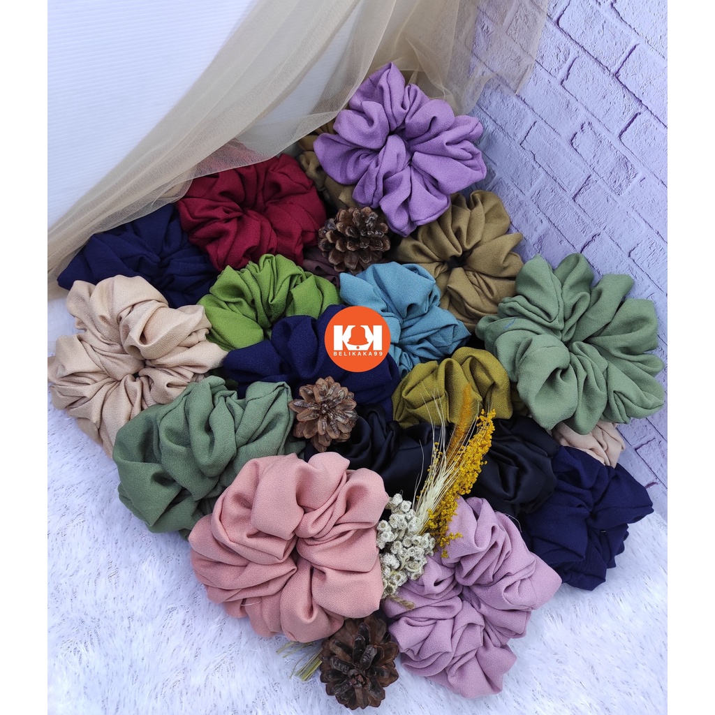 Jual IKAT RAMBUT SCRUNCHIE HIJAB JUMBO / SCRUNCHIE IKAT RAMBUT CEPOL ...