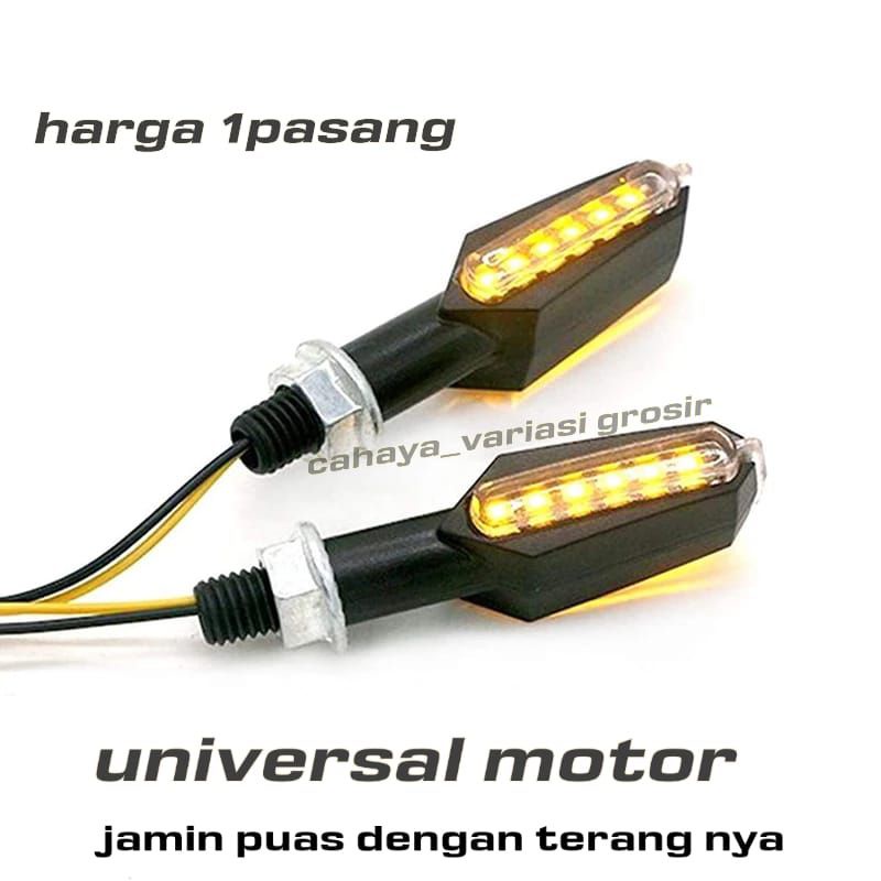 Jual lampu led sein mini 2 sisi 6 x 3 led model pendek universal ...