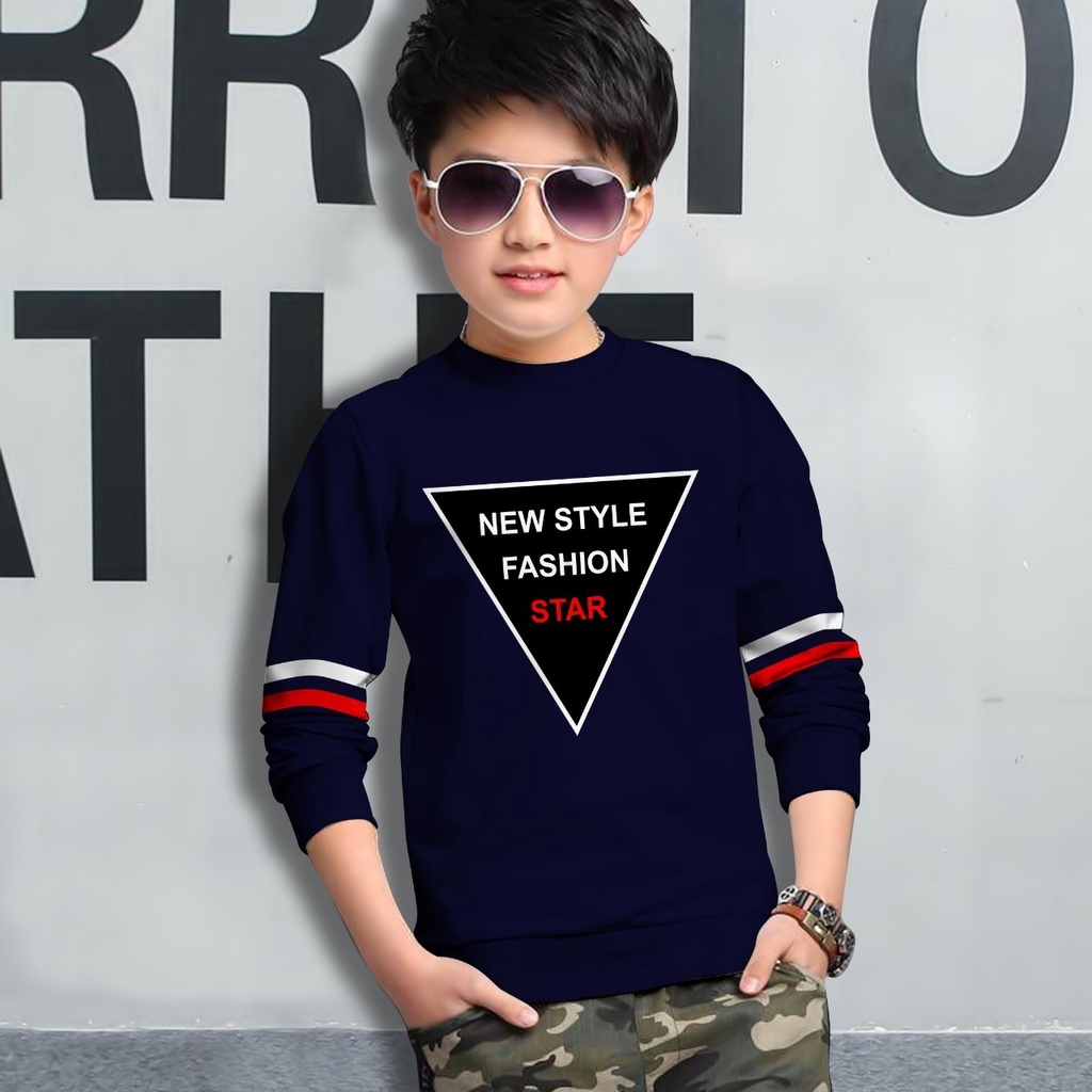 Jual Sweater Anak Laki Laki Fashion Star Kaos Lengan Panjang Anak Umur ...