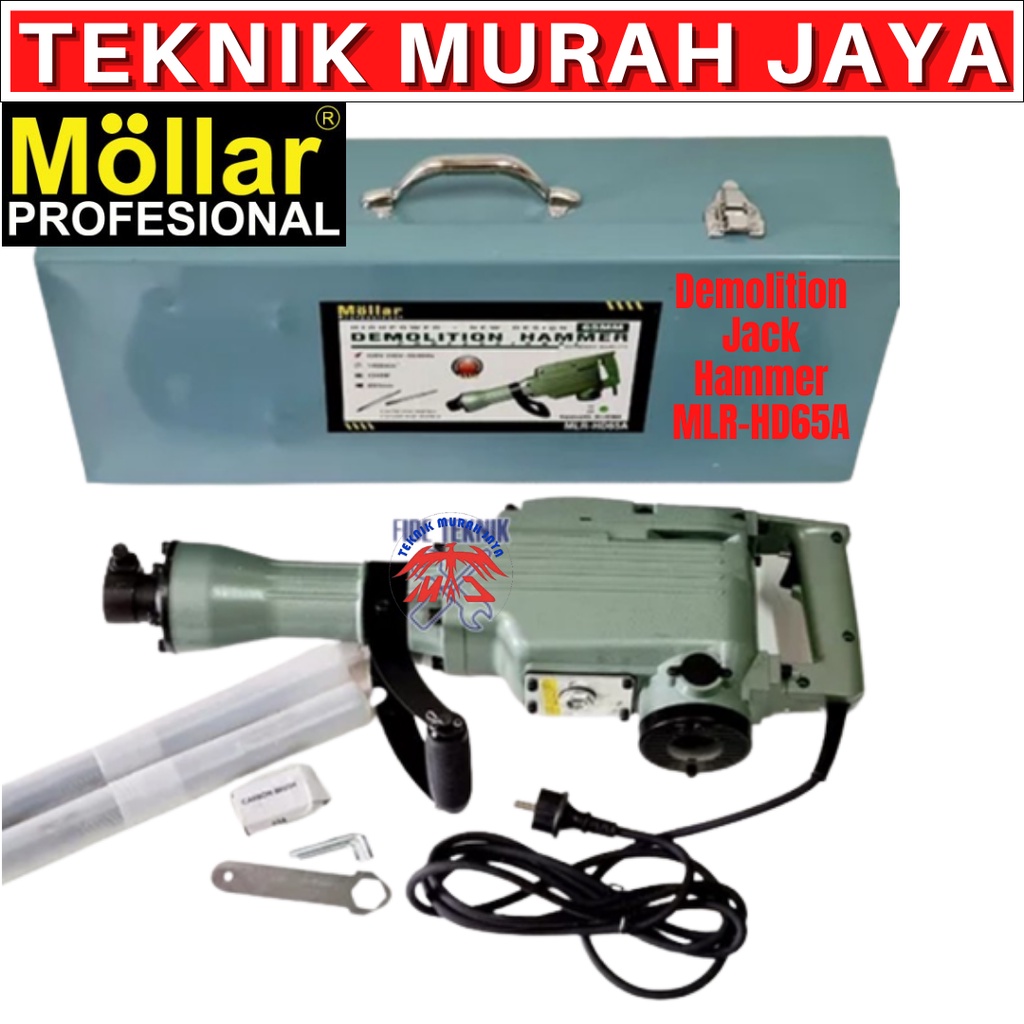 Jual MOLLAR Mesin Bobok Lantai Aspal Beton MLR-HD65A Jack Demolition Hammer | Shopee Indonesia