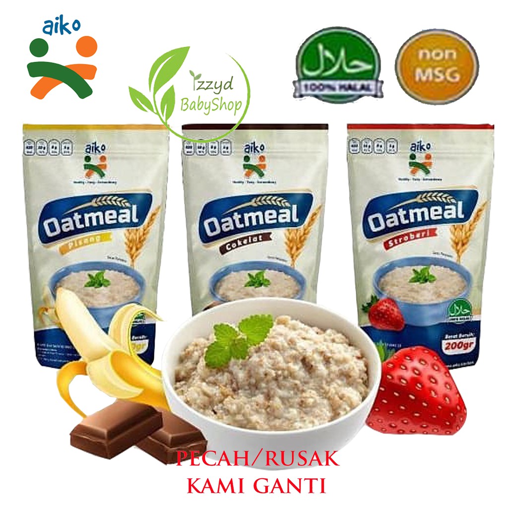 Jual Aiko Oatmeal AIKO 200g Buah Untuk MPASI / cemilat diet / AIKO Baby ...