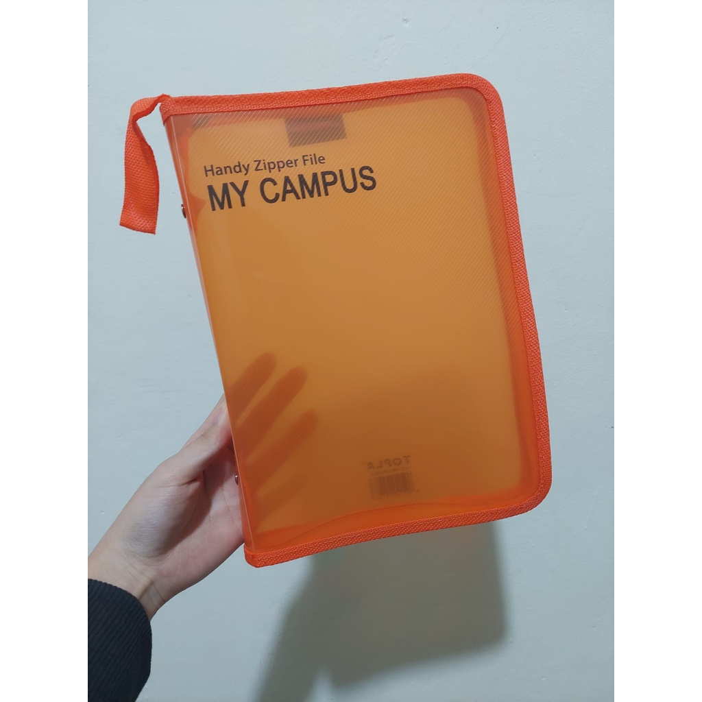 Jual Map Dokumen Map Plastik Resleting Zipper Binder Tanpa Ring Topla ...