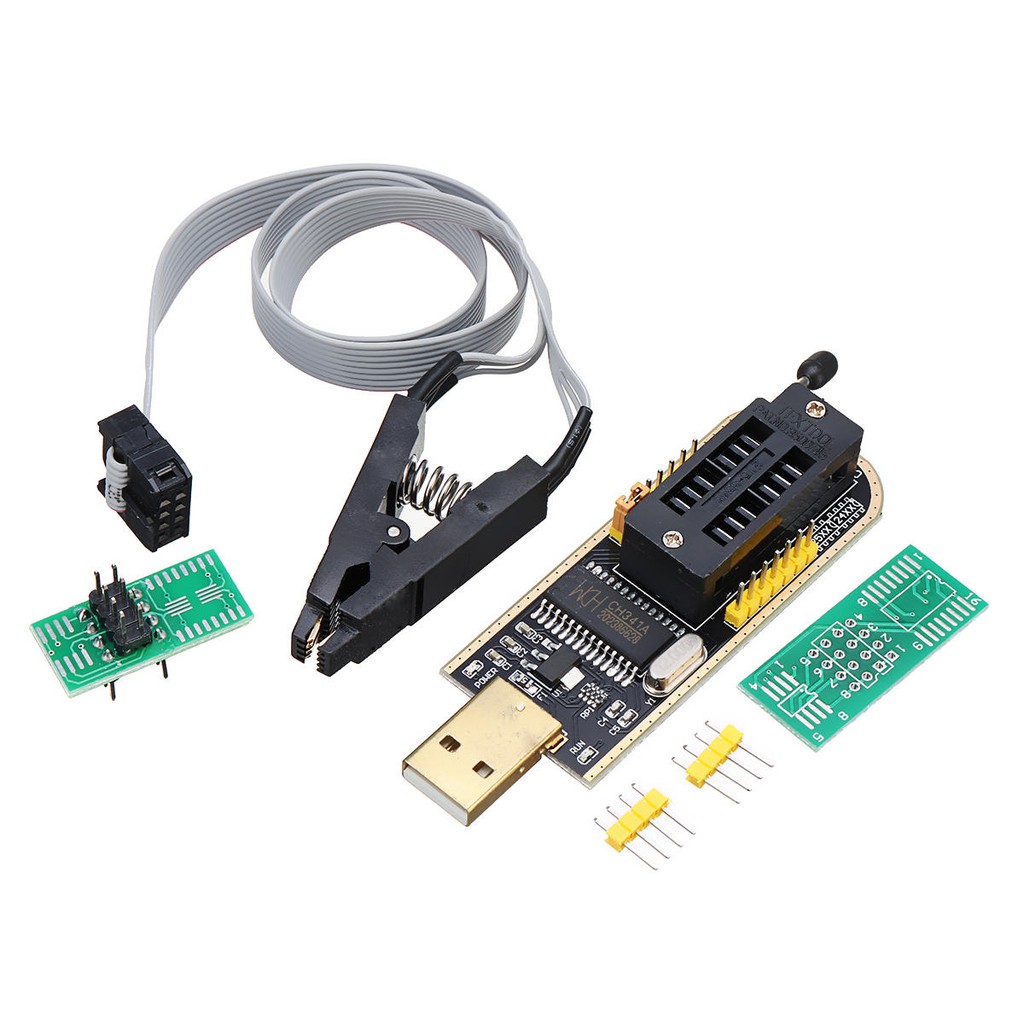 Jual CH341A USB Programmer & SOP Clip Adapter EEPROM BIOS FLASH ...