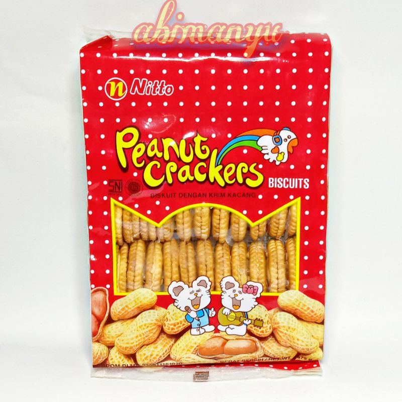Jual nissin nitto peanut crackers 475 gr / biskuit nissin krim kacang ...