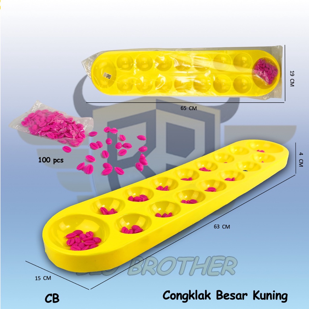 Jual CB Kuning Congklak Dakon Conglak Congkak Jumbo Besar Mainan Anak ...