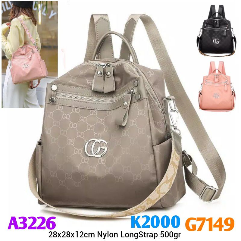 Jual Gij. Multifunction Backpack Tas Ransel Selempang Wanita GDGD E168 A27pe A3226 K978 1kg2 GC ...