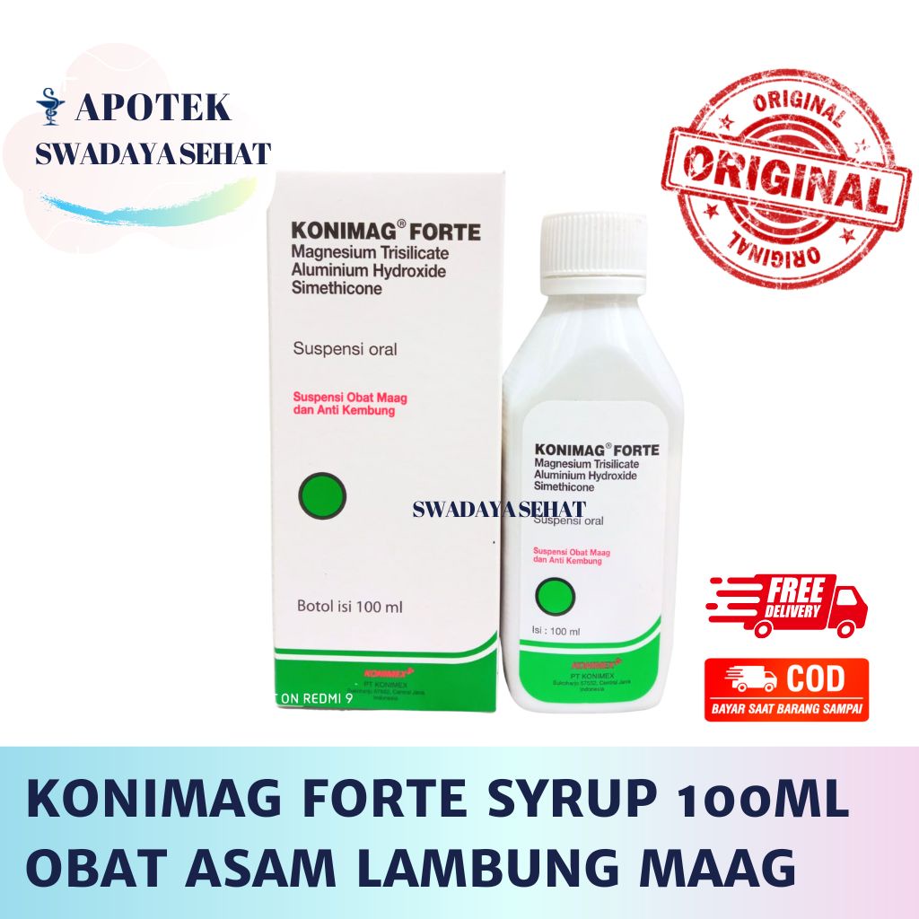 Jual KONIMAG FORTE SYRUP 100ML - Obat Maag Asam Lambung Nyeri Perut Ulu ...