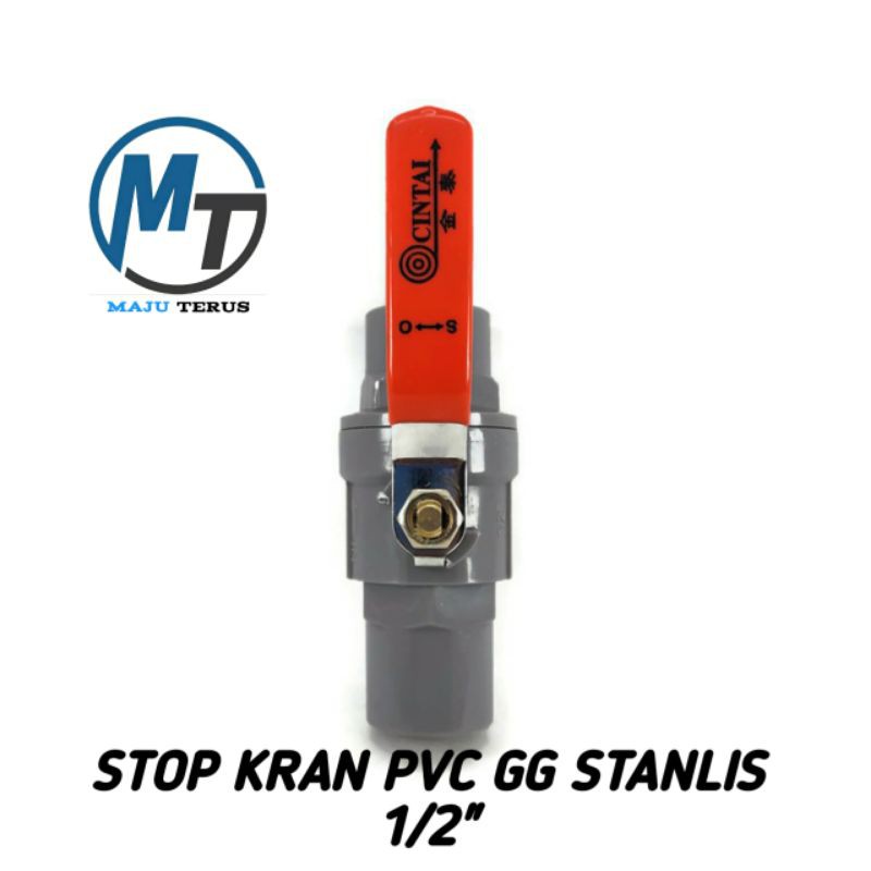 Jual Stop Kran PVC Polos GG Stainless - Balvalep PVC Polos - Stop Kran ...