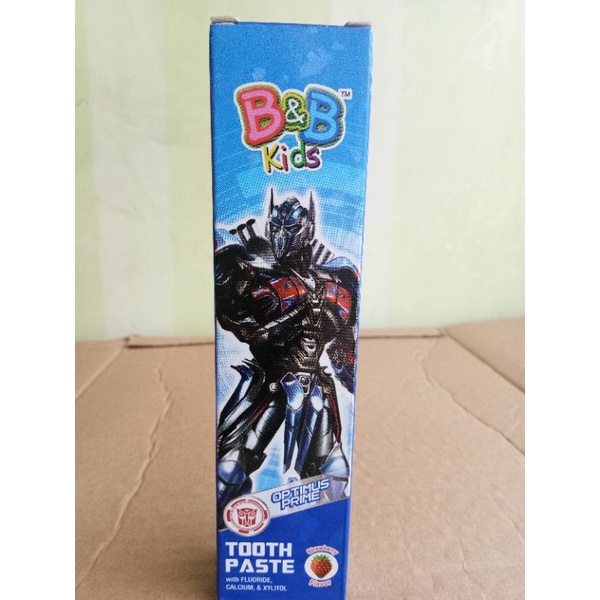 Jual B&B KIDS TOOTHPASTE OPTIMUS PRIME STRAWBERRY, BUMBLEBEE ORANGE ...