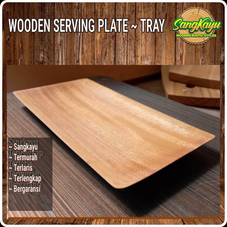 Jual SangKayu Piring Kayu Nampan Kayu Nampan Saji Wooden Serving Tray ...