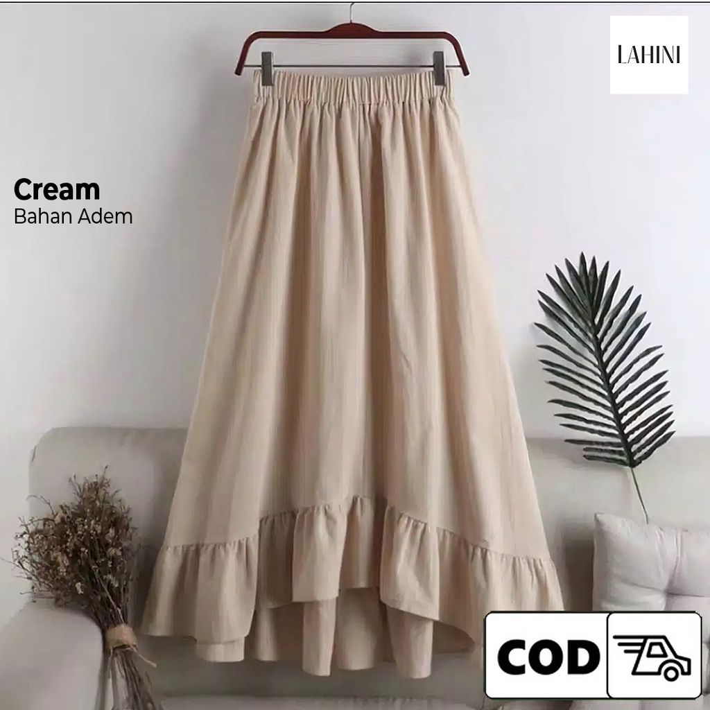 Jual Rok Panjang Korea Long Maxi Skirt Vintage Casual Kekinian Remaja ...