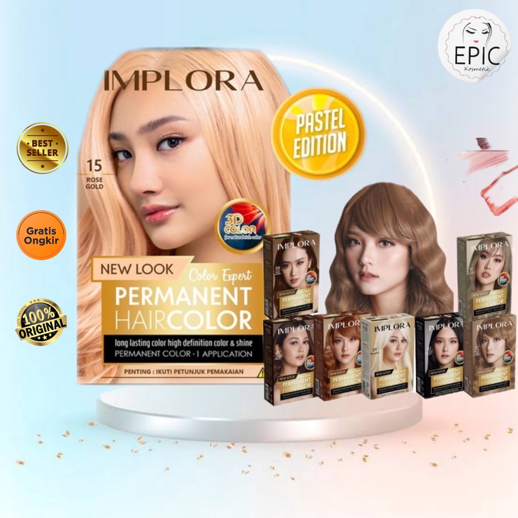 Jual IMPLORA Hair Color Cat Rambut Permanent 3D / Cat Rambut Implora ...