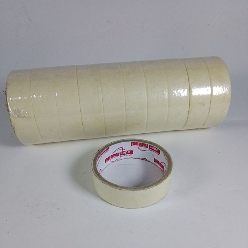 Jual Isolasi Kertas Masking Tape Kecil 12mm 1/2 inch x 10 yard | Shopee ...