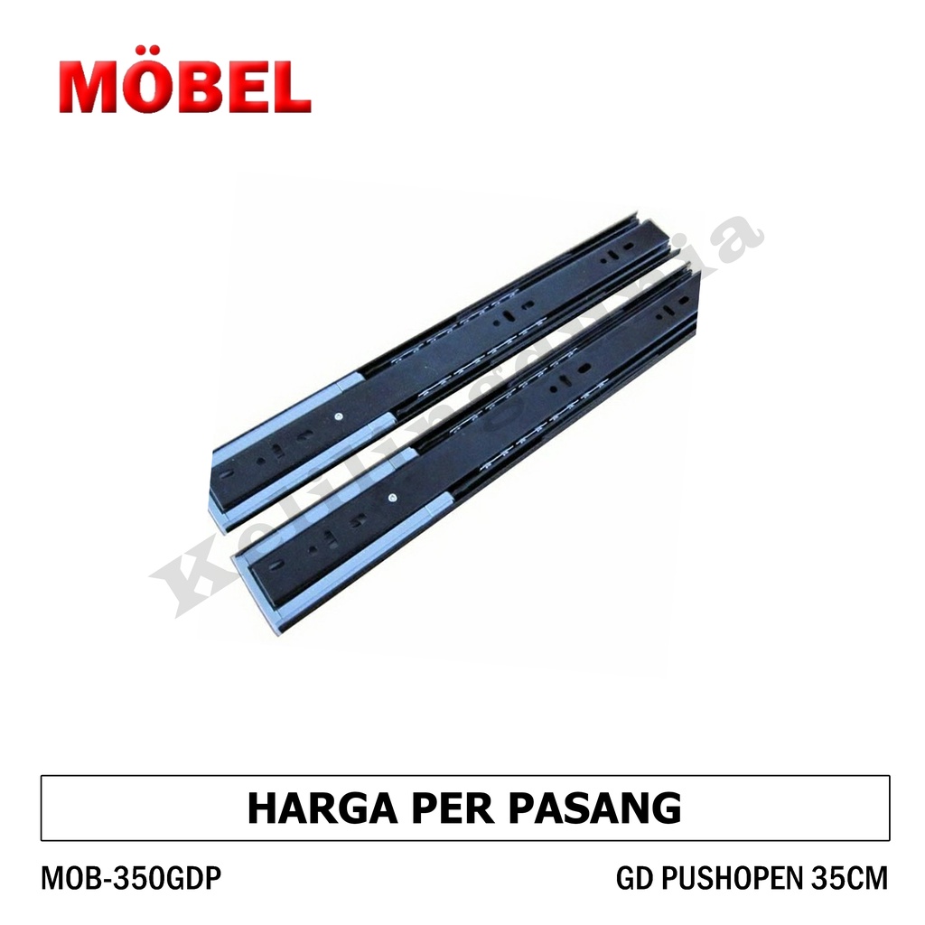 Jual Rel Laci Double Track Push to Open Tekan Keluar Hitam Tebal MOBEL ...