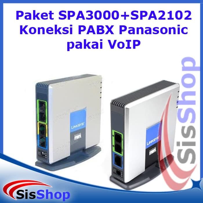 Jual PAKET SPA3000 + SPA2102 KONEKSI EXT CO PABX PANASONIC PAKAI VOIP ...