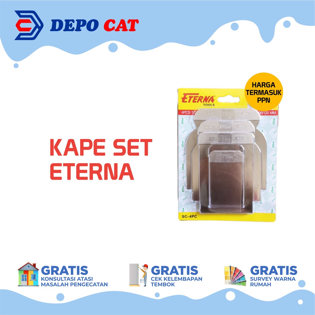Jual Kapi / Scraper STAINLESS | Kape Set Eterna | Shopee Indonesia