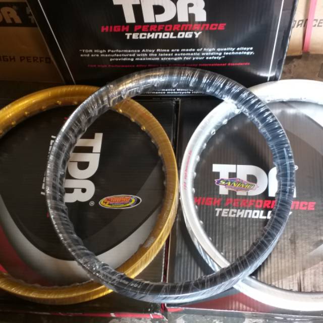 Jual Velg TDR U Shape 215 Ring 17 Hitam Gold Siver (1 biji) | Shopee ...