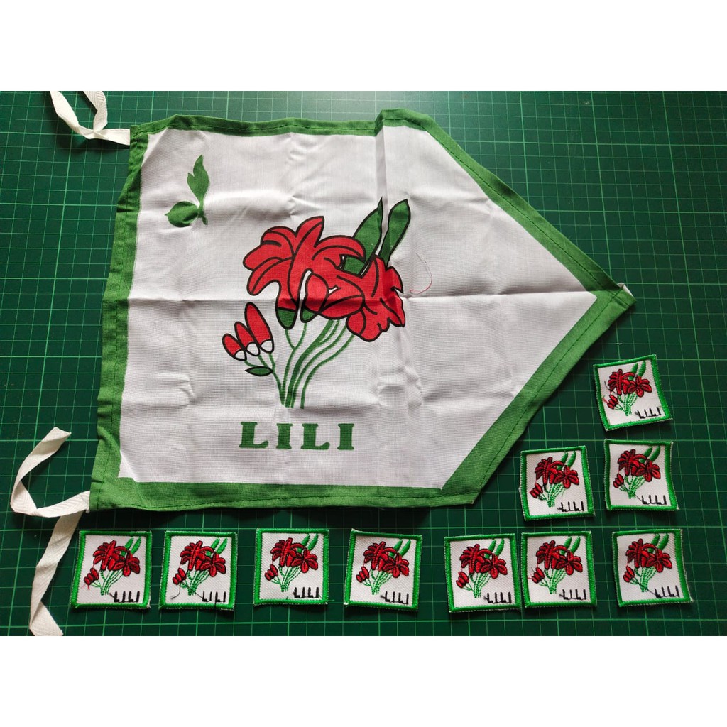 Jual TANDA REGU BUNGA LILI SET BENDERA PENGGALANG PUTRI PRAMUKA ...