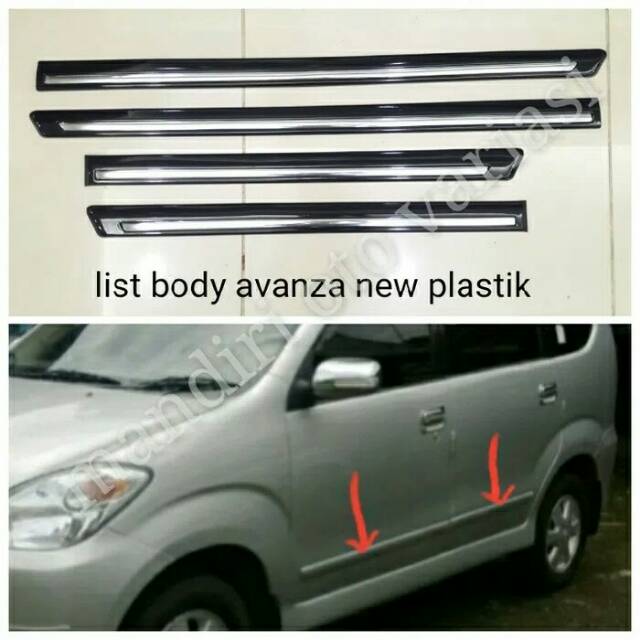 Jual LIST BODY SAMPING SIDE MOULDING AVANZA NEW | Shopee Indonesia