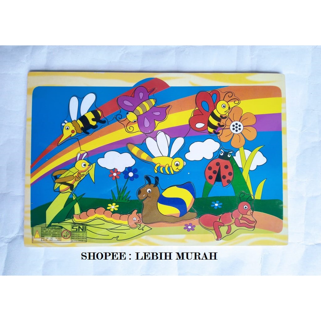 Jual Mainan Edukasi Anak Puzzle Kayu SNI Gambar Hewan Laut Binatang ...