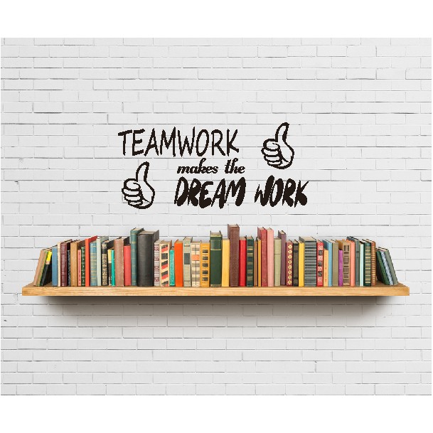 Jual Wall Stiker Team Work Dream Office Dekorasi Wall Decor Sticker ...