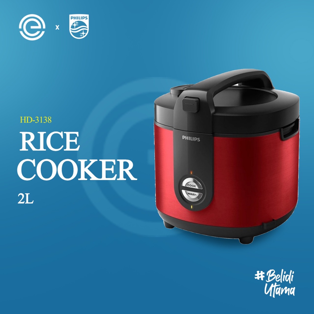 Jual PHILIPS Rice Cooker Pro Ceramic 2 Liter - HD3138 | Shopee Indonesia