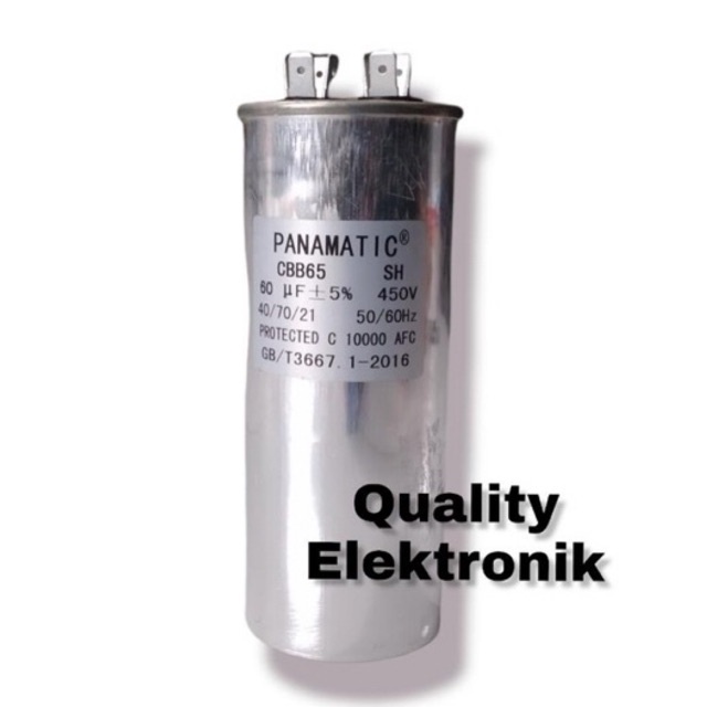 Jual CAPACITOR KAPASITOR 75uf 60uf + 5% 450VOLT CBB65 PANAMATIC ...