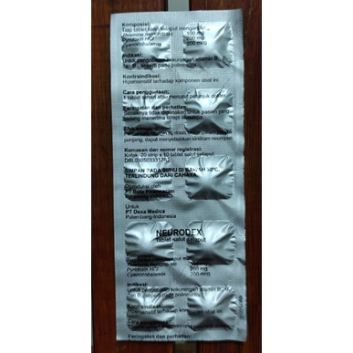 Jual Neurodex 10 Tablet / Mengatasi Kekurangan B1 , B6 dan B12 ...