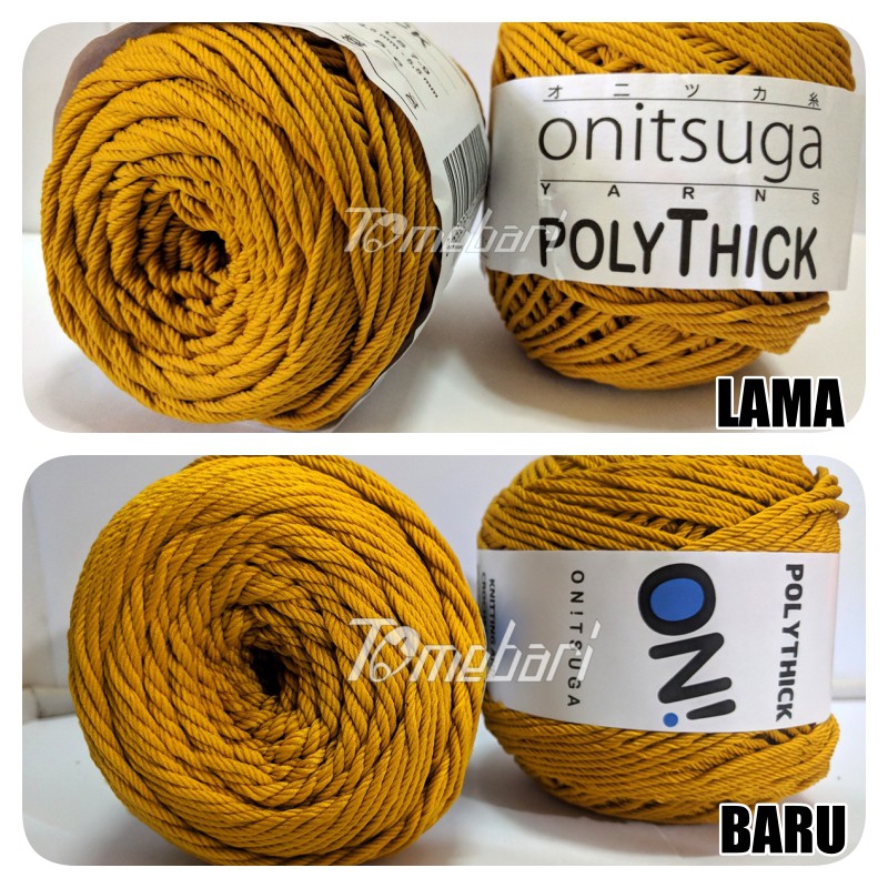 Jual BENANG RAJUT POLYTHICK POLYCHERRY COKLAT KUNYIT / TURMERIC YELLOW ...