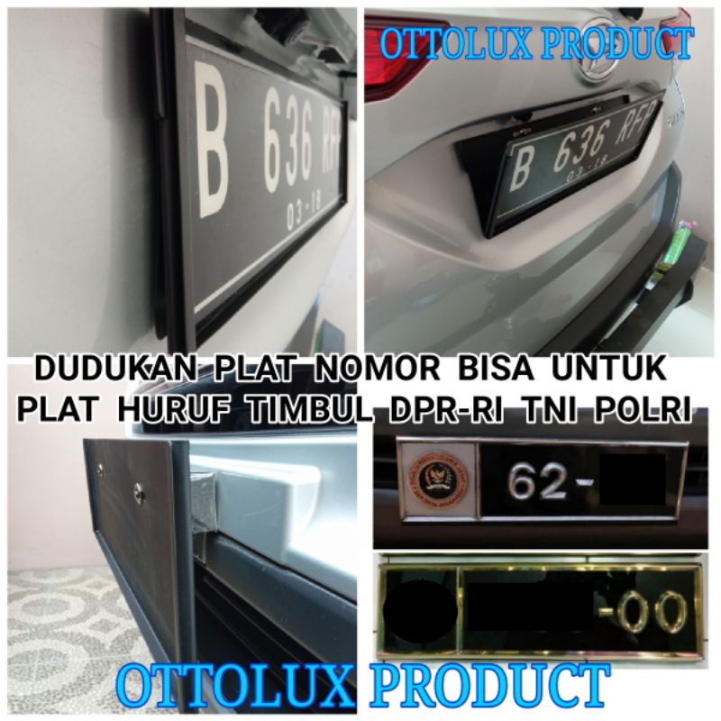 Jual Dudukan plat nomor mobil bisa untuk plat dinas timbul kuningan Dpr ...