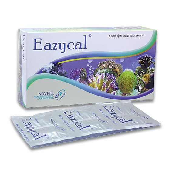 Jual Eazycal 30's Tablet Novell / Kalsium / Vitamin D3 / Vitamin K1 ...