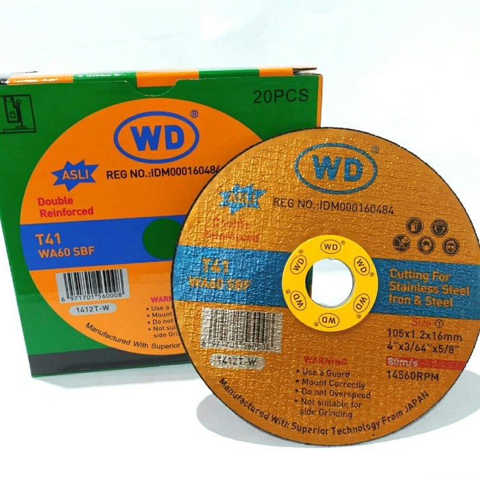 Jual mata gerinda potong besi/ cutting tipis WD 4" harga perpcs ...