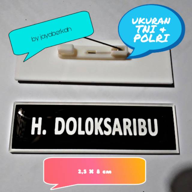 Jual Name Tag Papan Nama Dada TNI POLRI | Shopee Indonesia