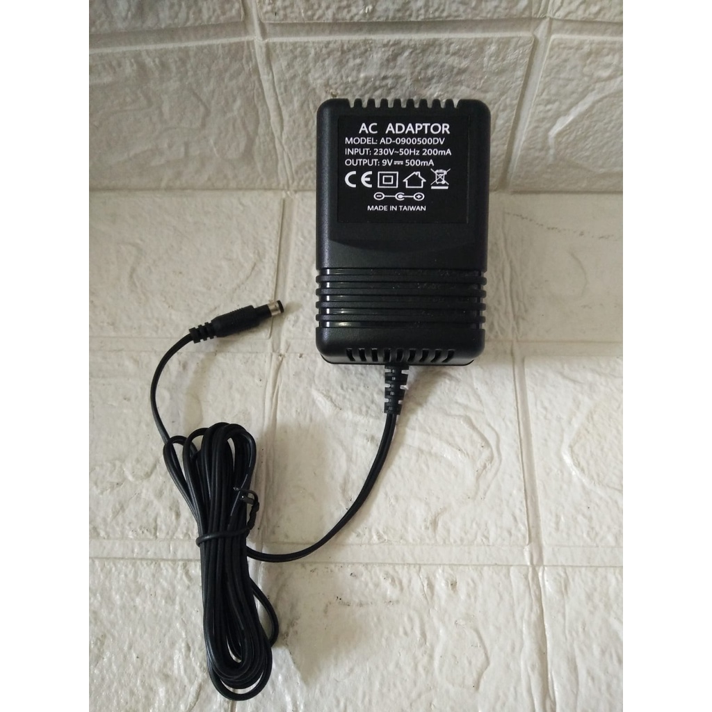 Jual ADAPTER 9V 500Ma model: AD-0900500DV Jek DC 5.5mm X 2.1mm - 2.5mm ...