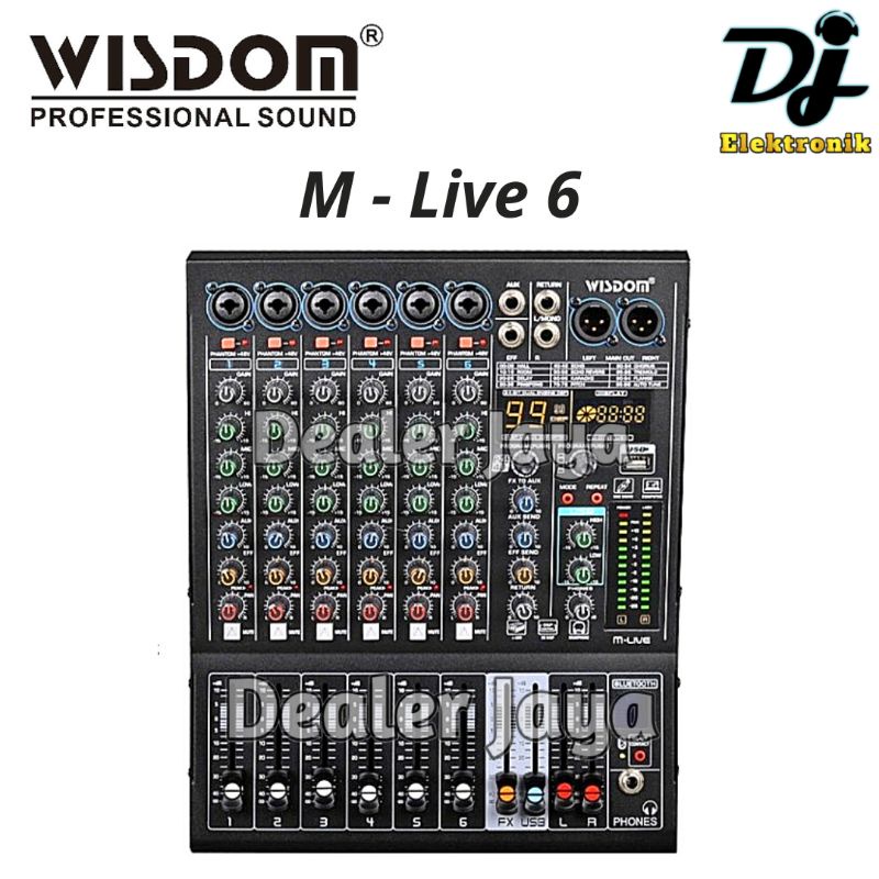 Jual Mixer Analog Wisdom M LIVE 6 / MLIVE6 - 6 channel | Shopee Indonesia