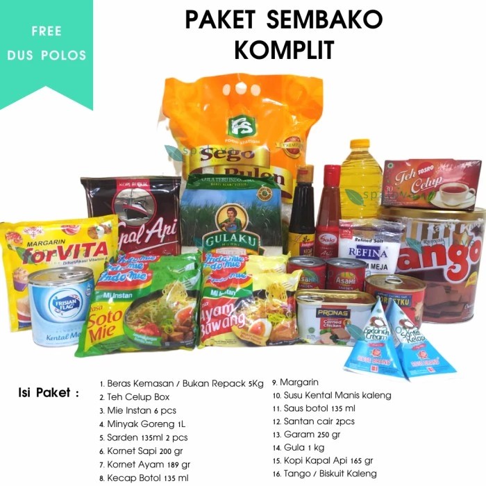 Jual PAKET SEMBAKO KOMPLIT | Shopee Indonesia