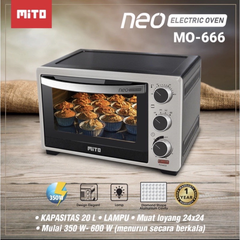 Jual Electric oven listrik 20 Liter MITO Neo MO-666 MO666 | Shopee ...
